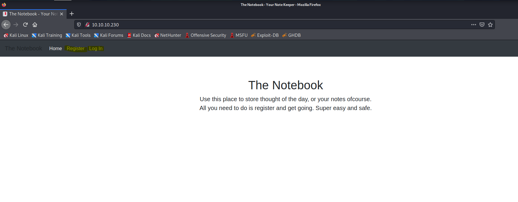 Hackthebox thenotebook writeup - WHATINFOTECH