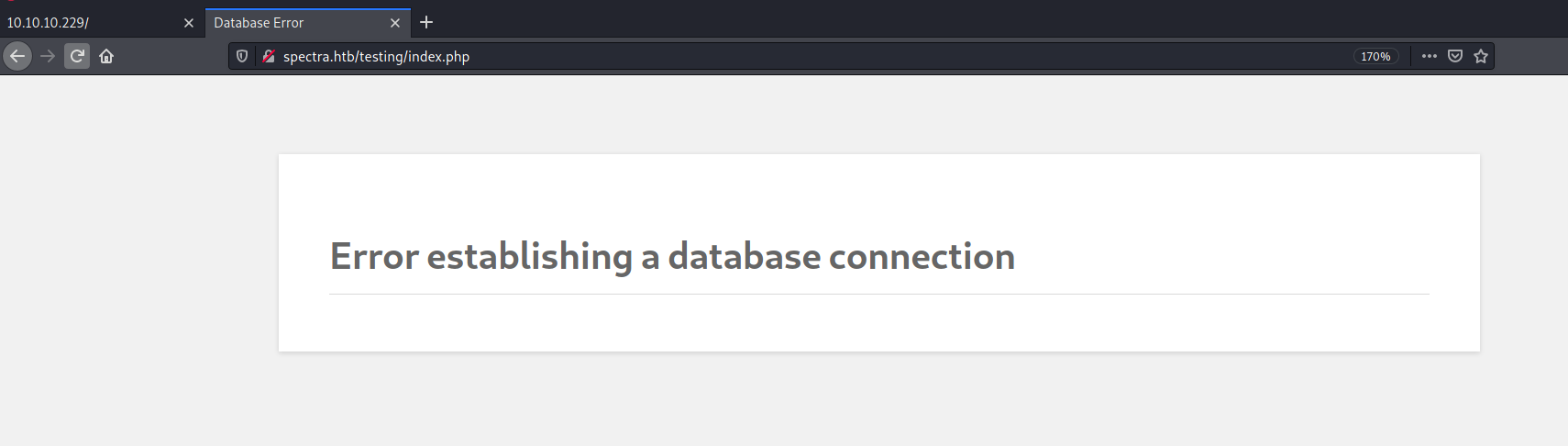 Hackthebox Spectra writeup - WHATINFOTECH
