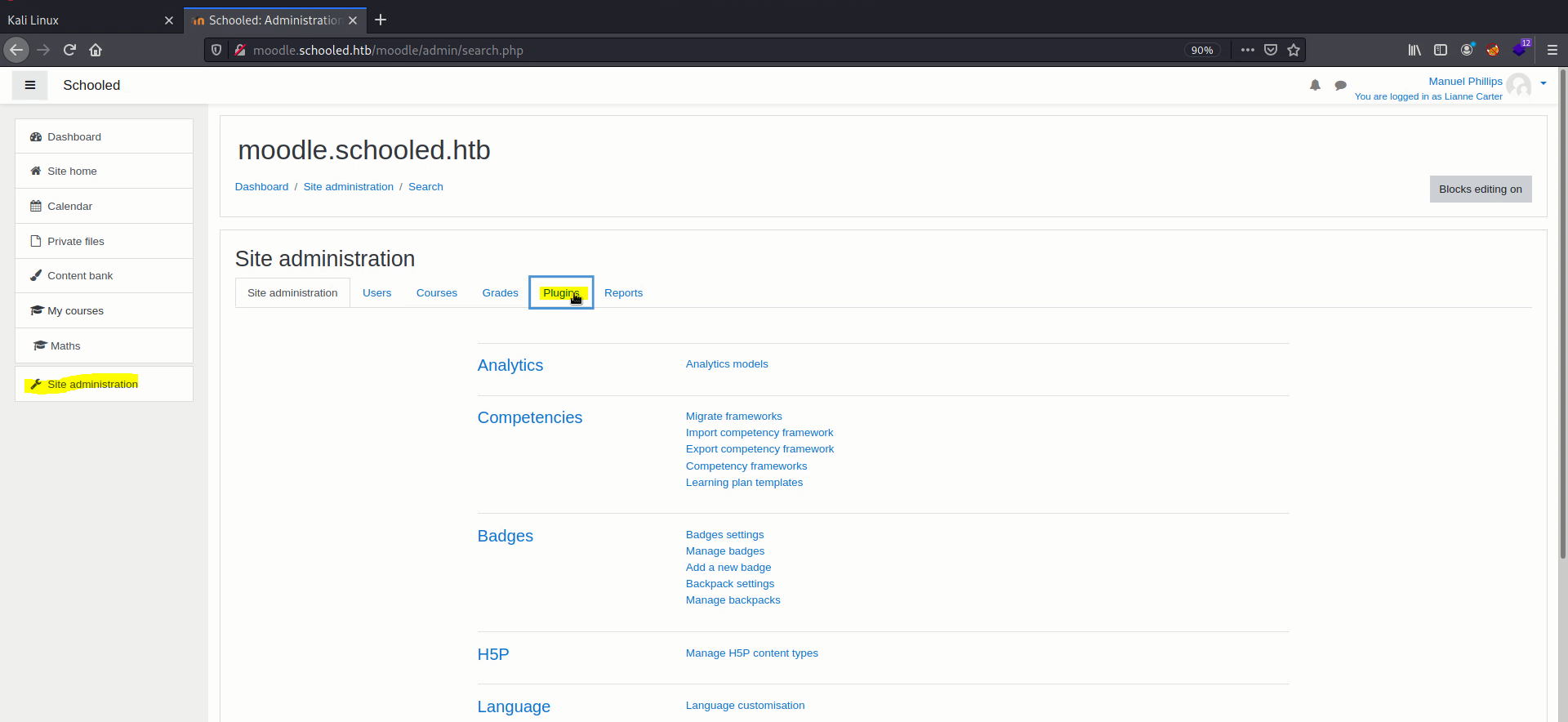 Hackthebox Schooled writeup - WHATINFOTECH